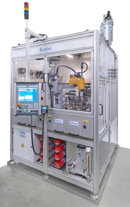 Nozzles EDM loader with flow test - Sonplas