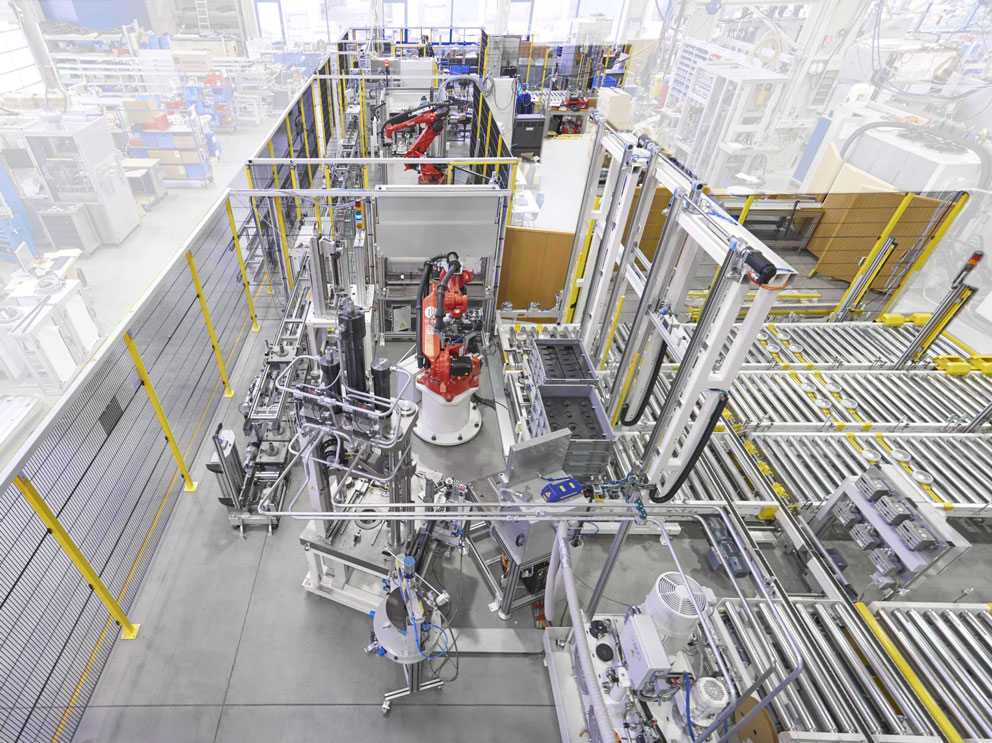 Assembly line for rotor - Asynchronous motor - Sonplas